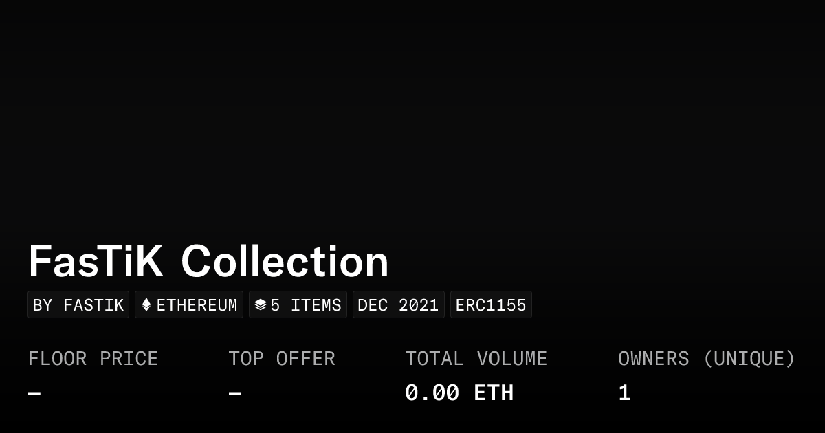 FasTiK Collection - Collection | OpenSea