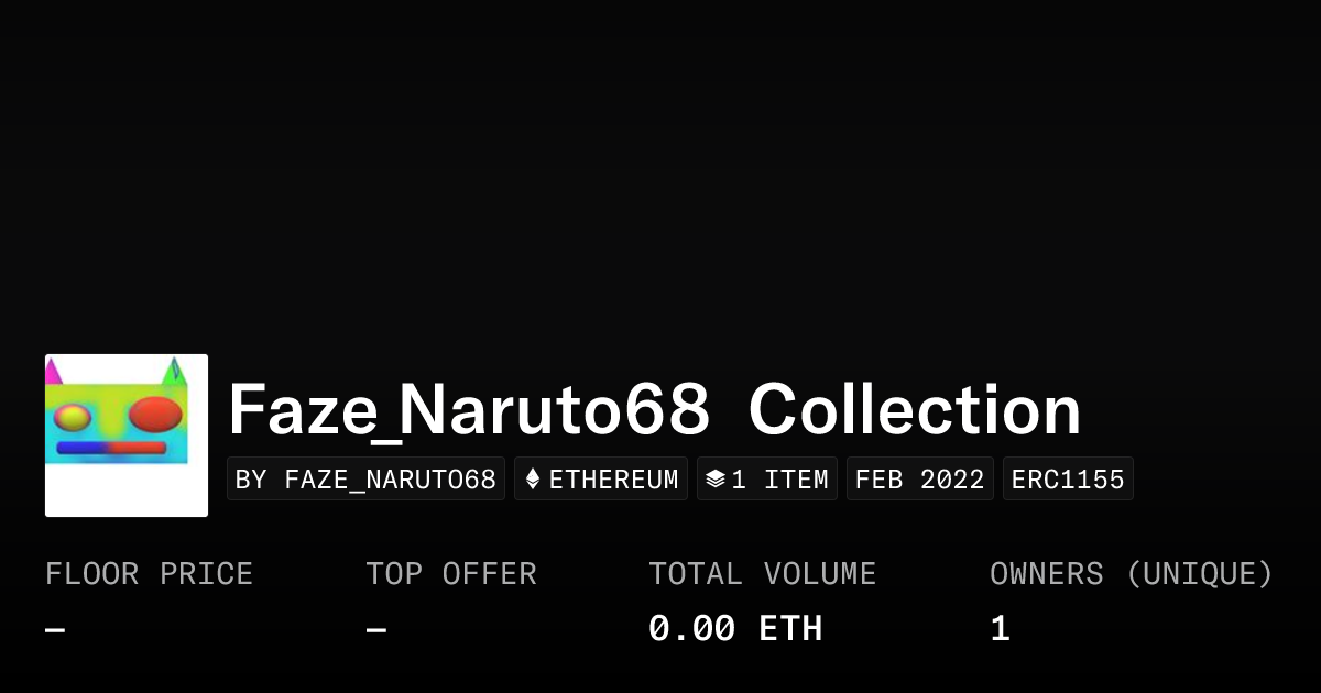 Faze_Naruto68 Collection - Collection | OpenSea