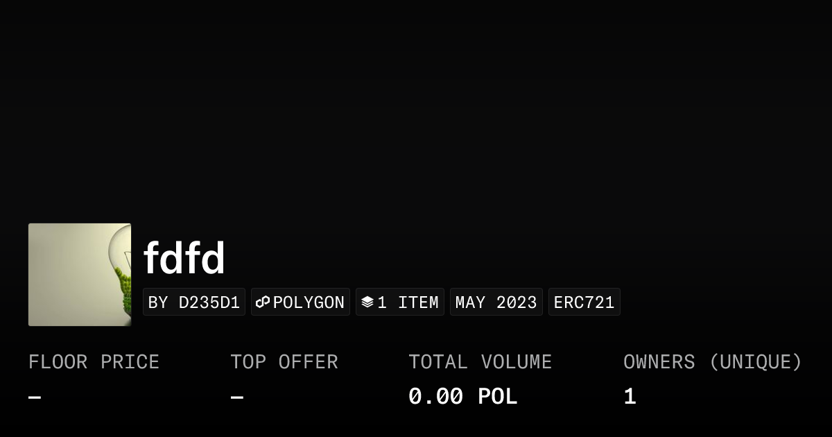 fdfd - Collection | OpenSea