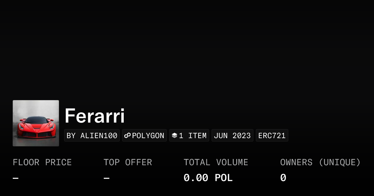 Ferarri - Collection | OpenSea
