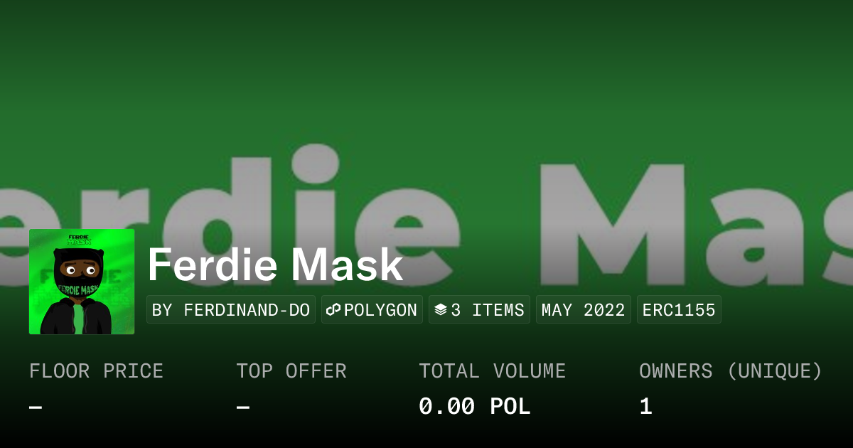Ferdie Mask - Collection | OpenSea
