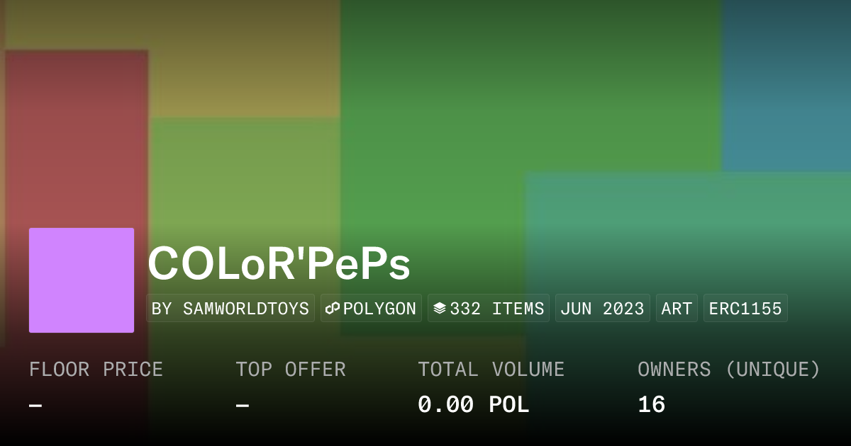 COLoR'PePs - Collection | OpenSea