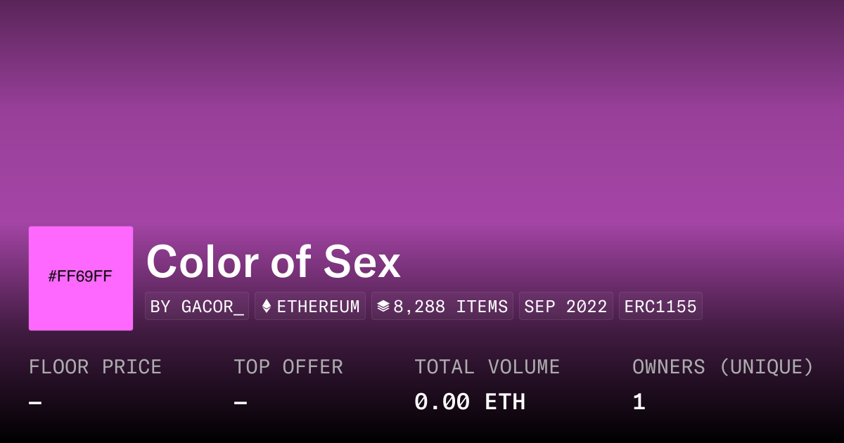 Color Of Sex Collection Opensea