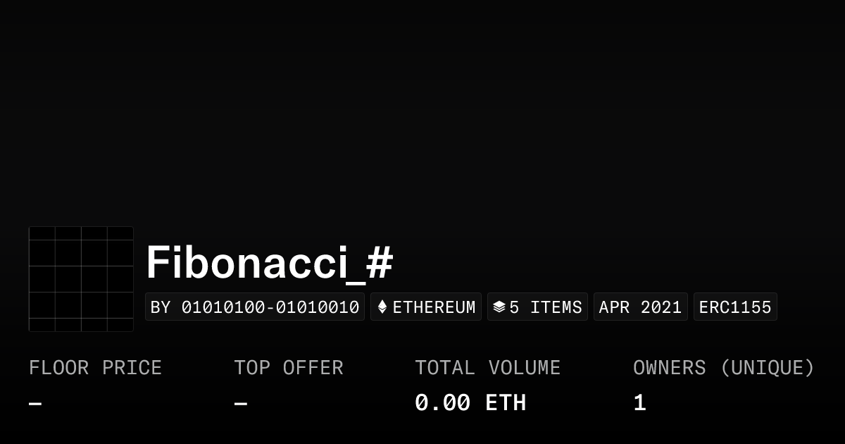 Fibonacci_# - Collection | OpenSea