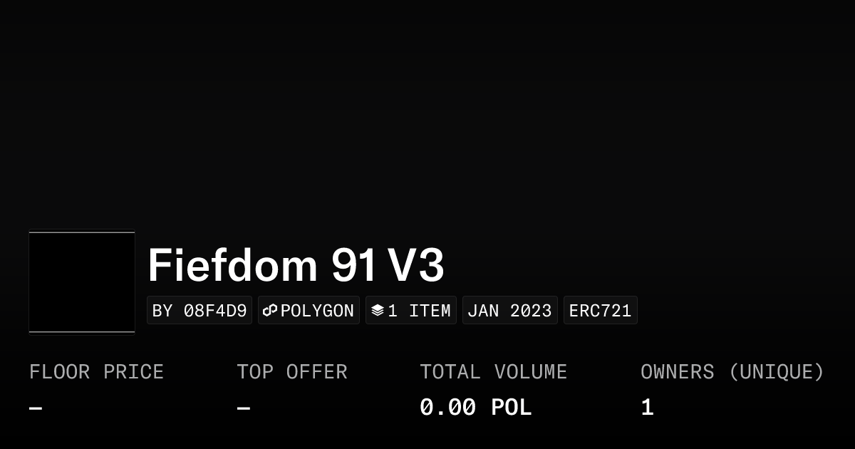 Fiefdom 91 V3 - Collection | OpenSea