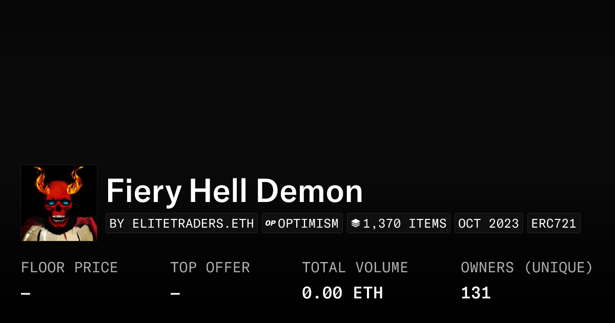Fiery Hell Demon - Collection | OpenSea