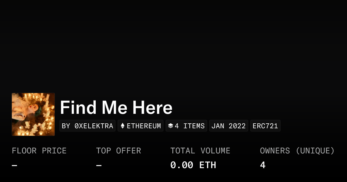 Find Me Here - Collection | OpenSea