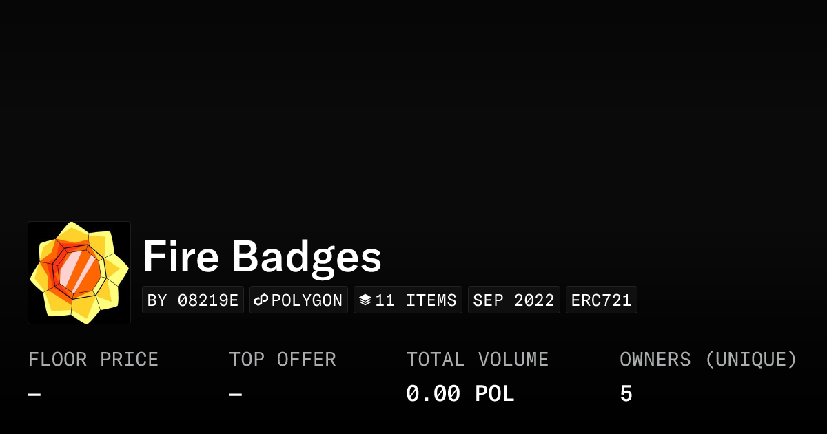 Fire Badges - Collection | OpenSea