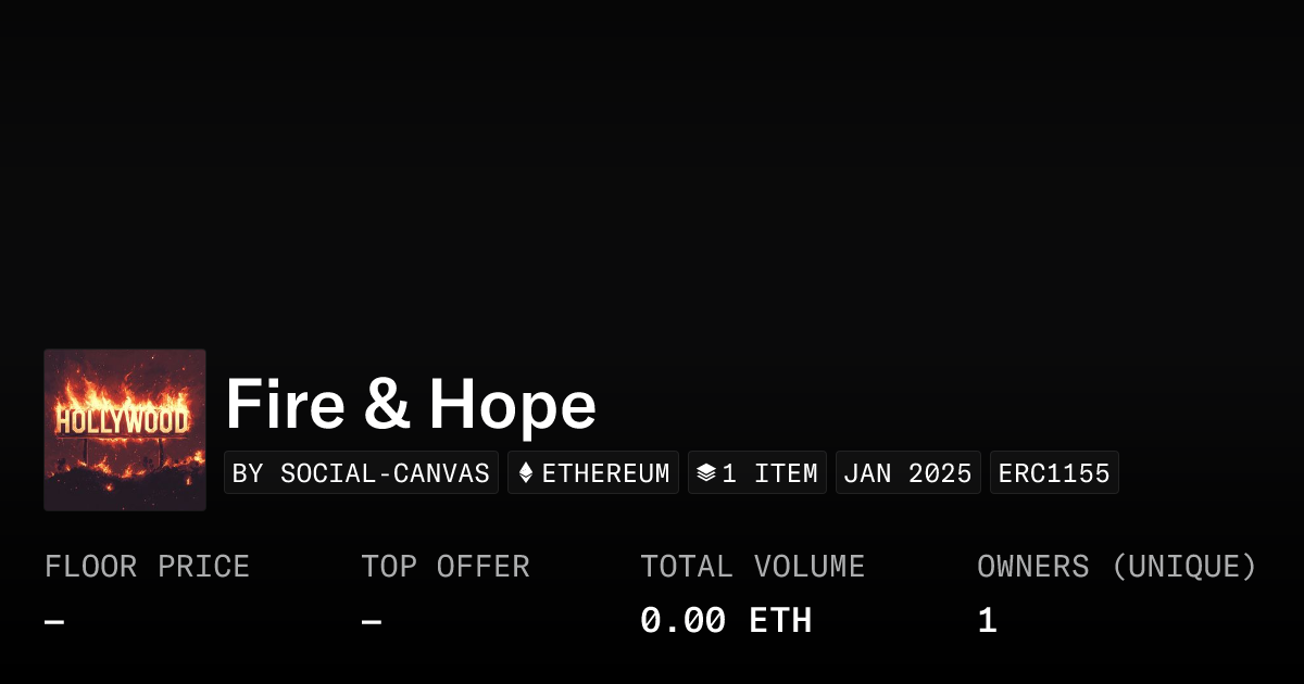 Fire & Hope - Collection | OpenSea