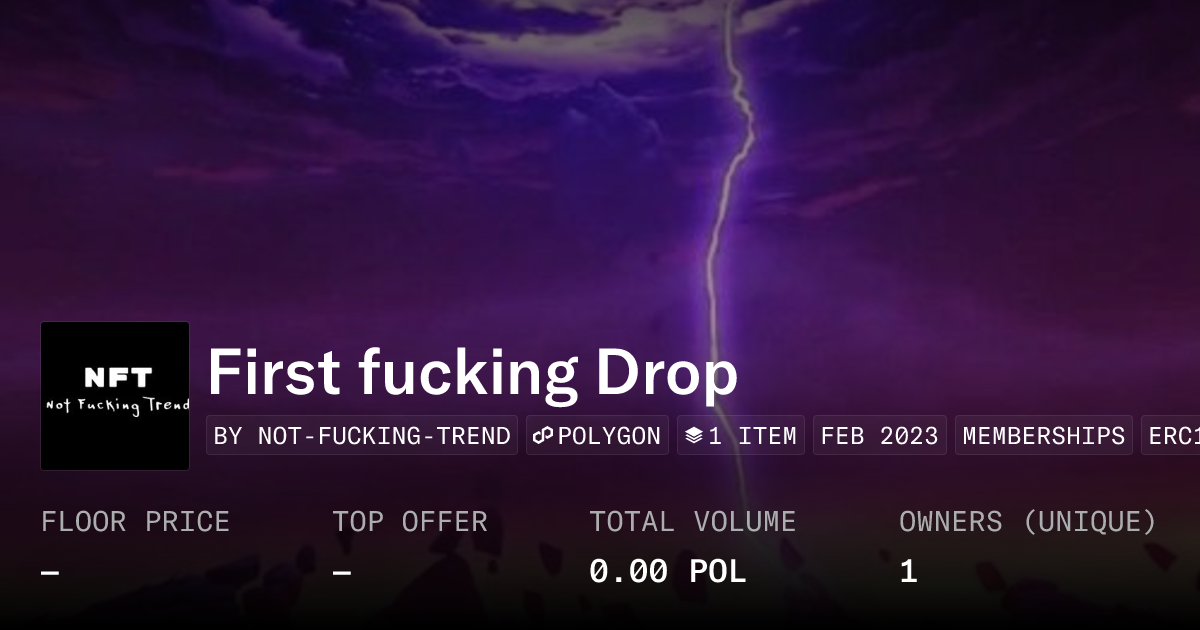 First fucking Drop - Collection | OpenSea
