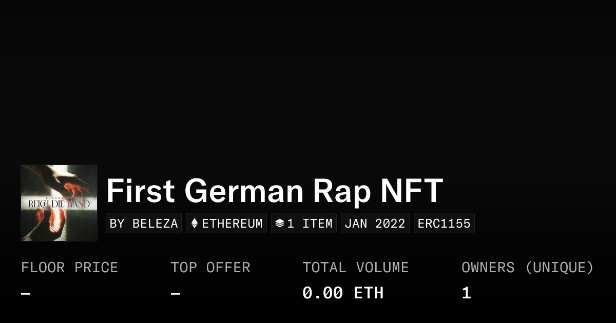 First German Rap NFT - Collection | OpenSea