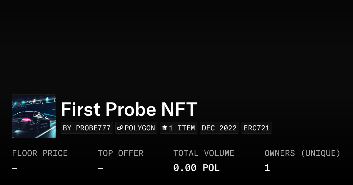 First Probe NFT - Collection | OpenSea