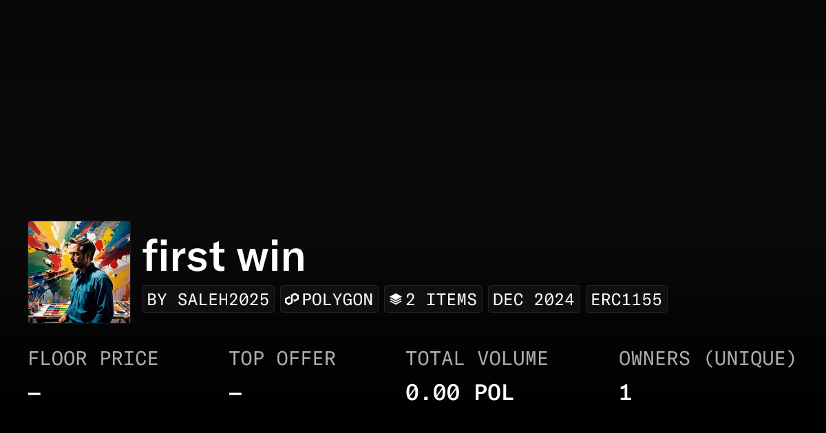 first win - Collection | OpenSea