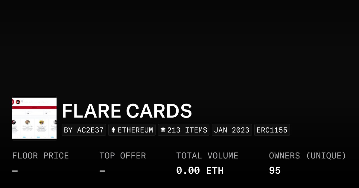 FLARE CARDS - Collection | OpenSea