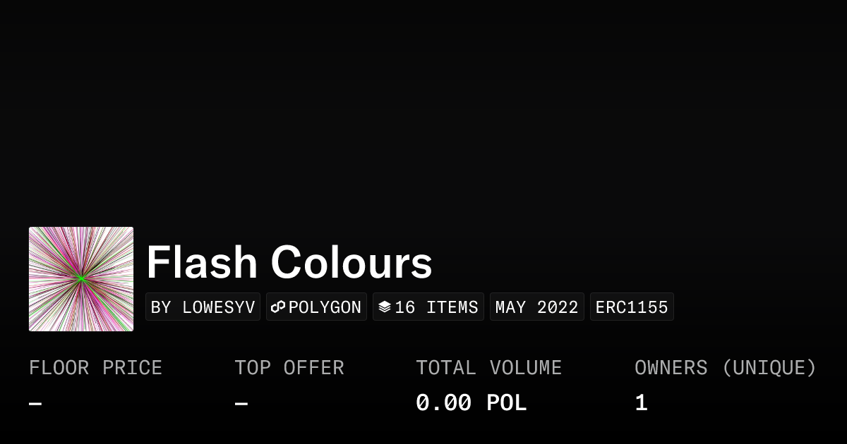 Flash Colours - Collection | OpenSea