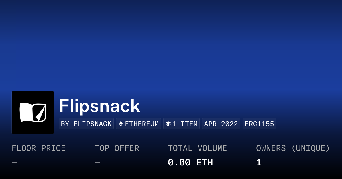 Flipsnack - Collection | OpenSea