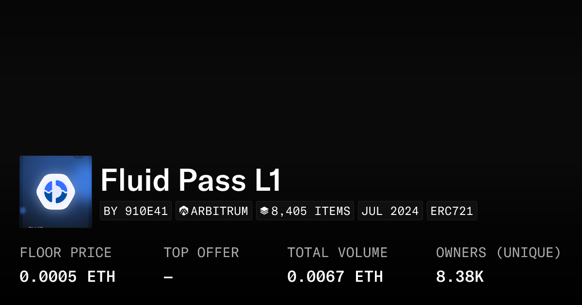 Fluid Pass L1 0.0017 ETH - Collection | OpenSea