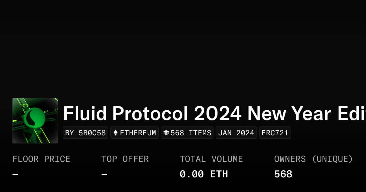 Fluid Protocol 2024 New Year Edition - Collection | OpenSea