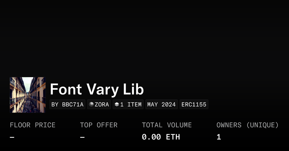Font Vary Lib - Collection | OpenSea