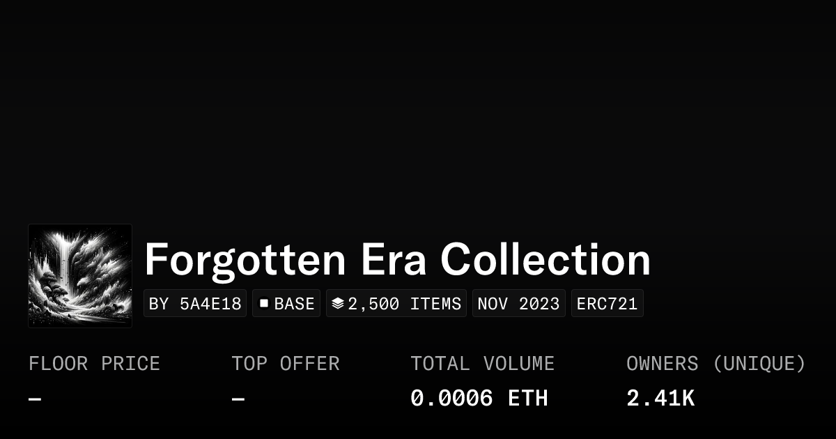 Forgotten Era Collection - Collection | OpenSea
