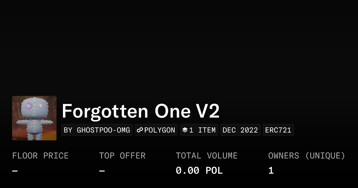 Forgotten One V2 - Collection | OpenSea