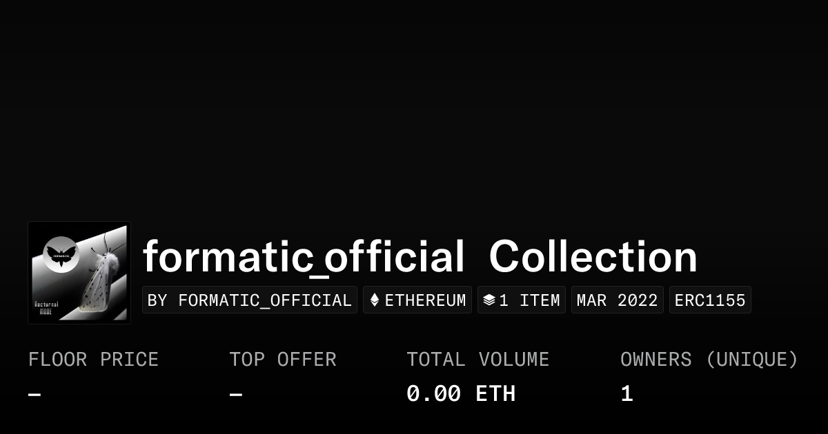 formatic_official Collection - Collection | OpenSea