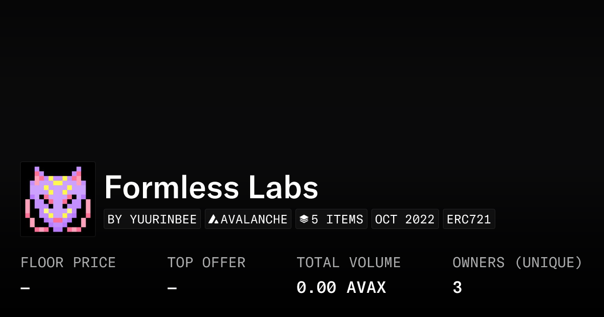 Formless Labs - Collection | OpenSea