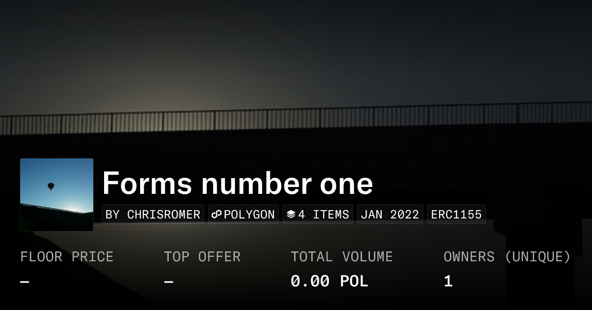 Forms number one - Collection | OpenSea