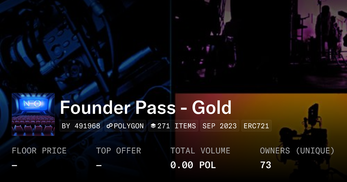 Founder Pass - Gold - Collection | OpenSea