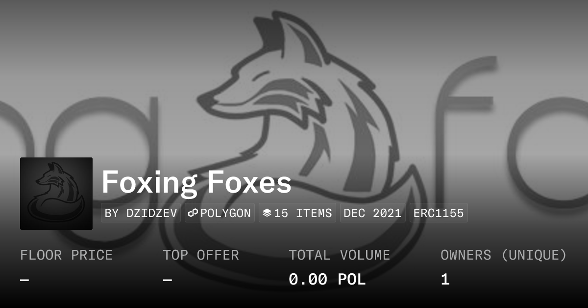 Foxing Foxes - Collection | OpenSea