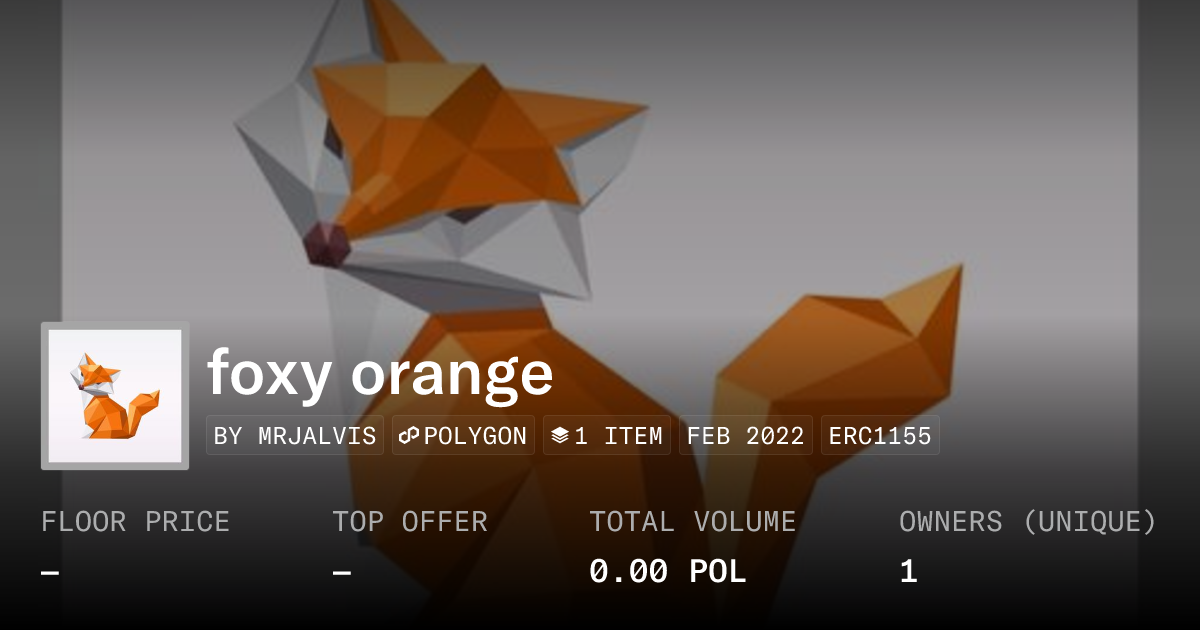 foxy orange - Collection | OpenSea