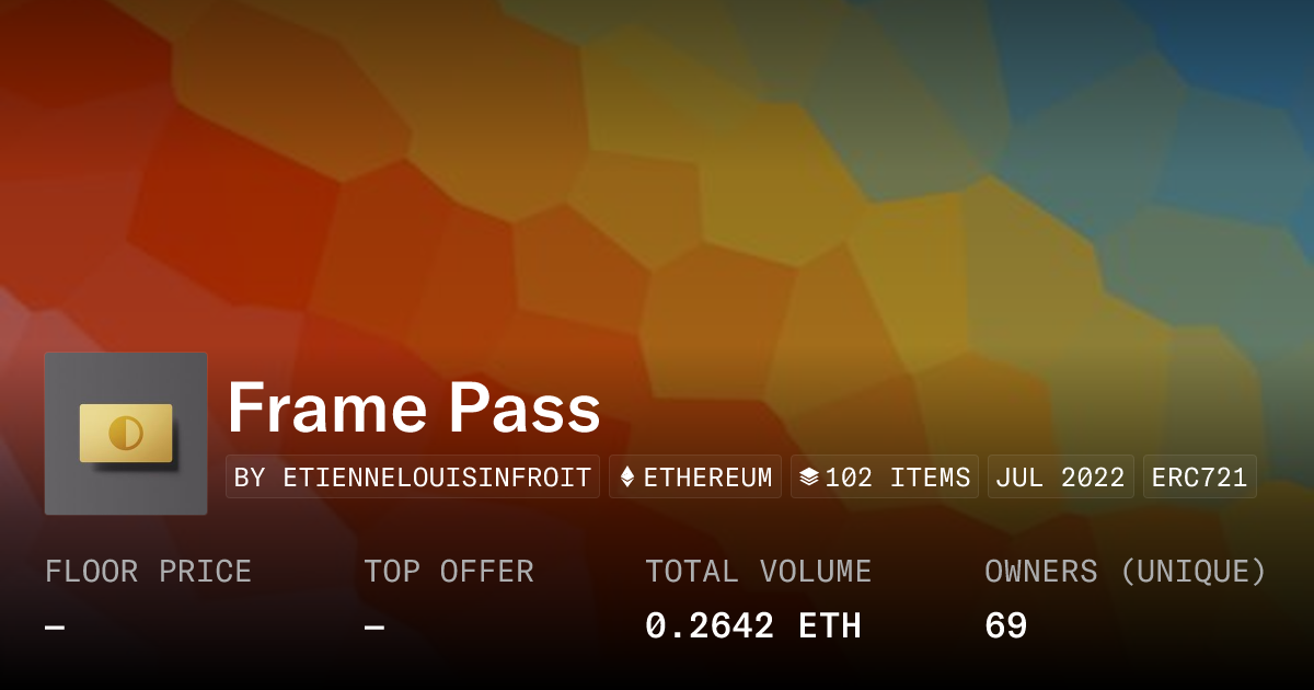 Frame Pass - Collection | OpenSea