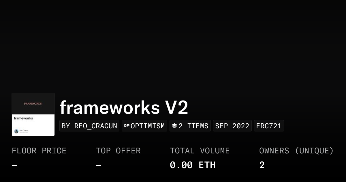 frameworks V2 - Collection | OpenSea