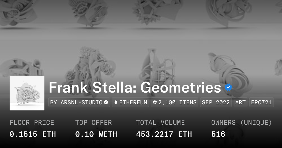 Frank Stella: Geometries - Collection | OpenSea