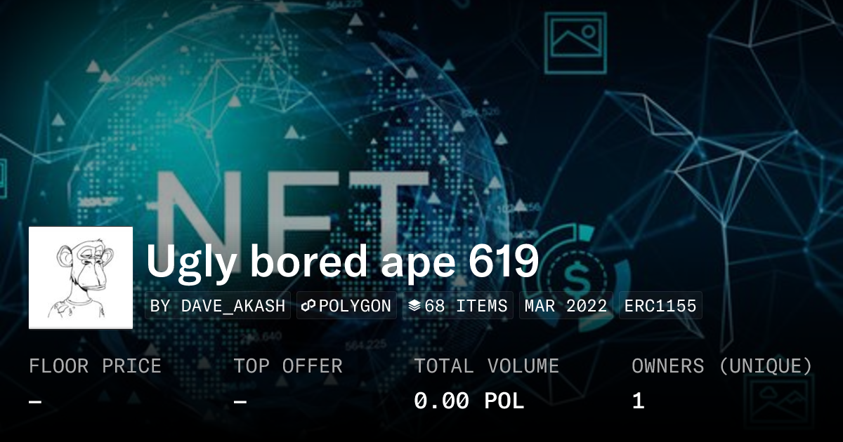 Ugly bored ape 619 - Collection | OpenSea