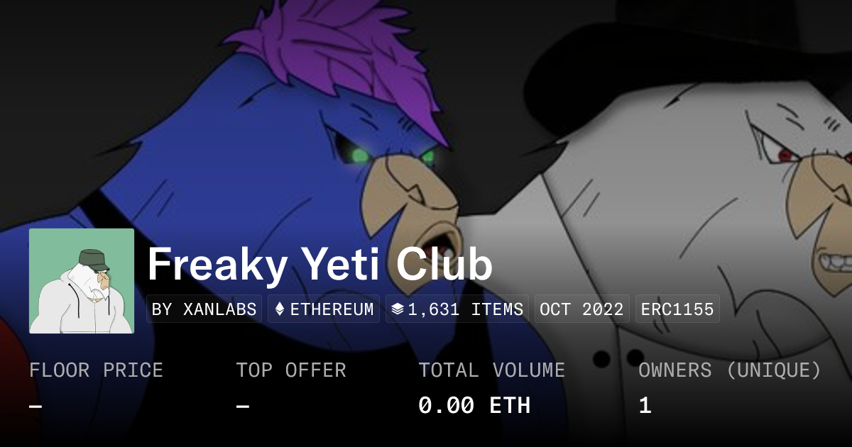 Freaky Yeti Club - Collection | OpenSea