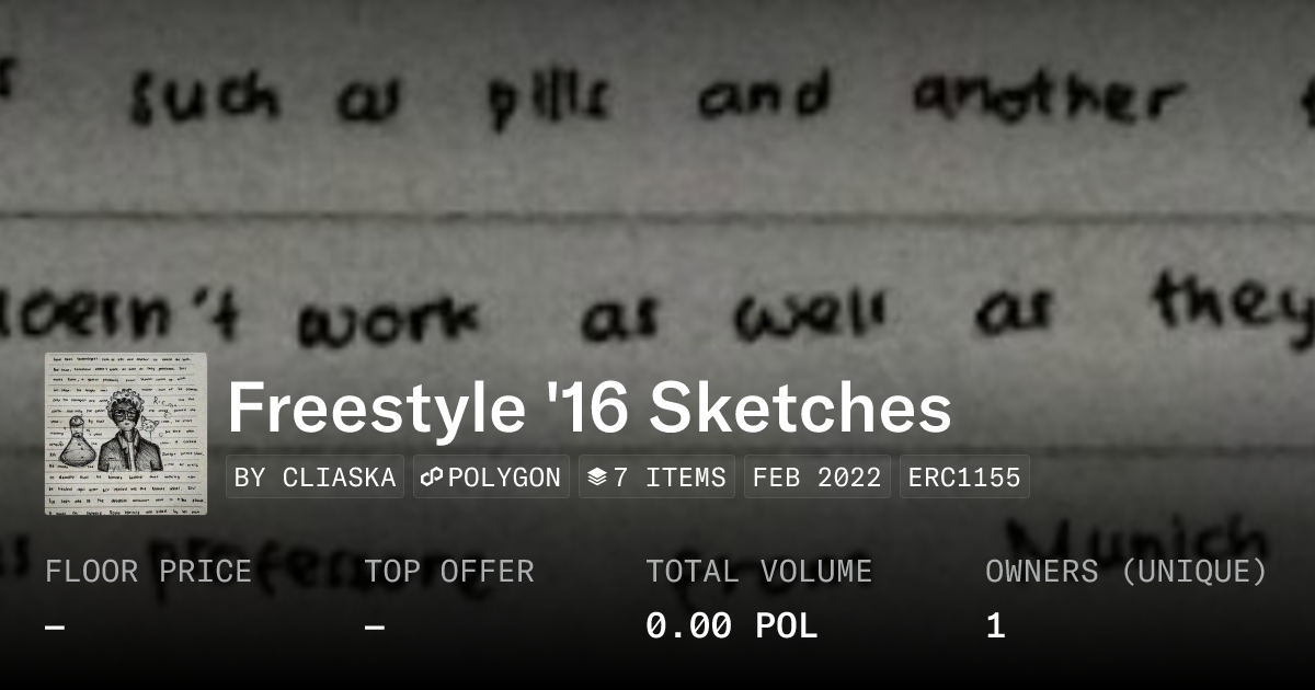 Freestyle '16 Sketches - Collection | OpenSea