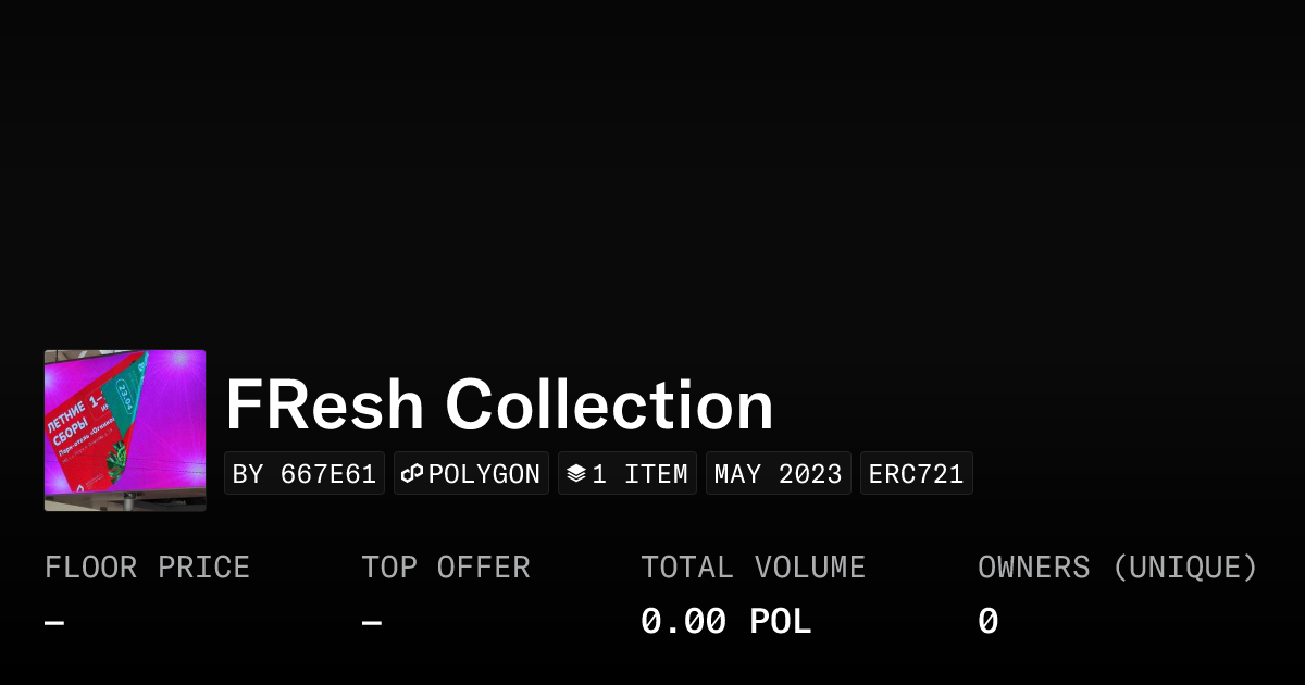 FResh Collection - Collection | OpenSea
