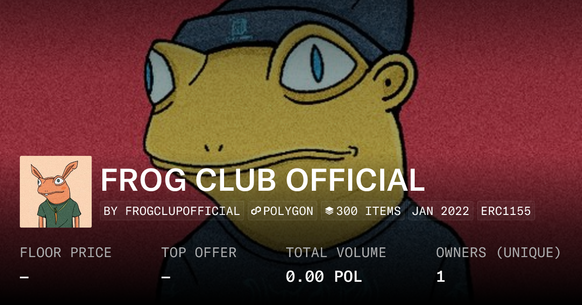 FROG CLUB OFFICIAL - Collection | OpenSea