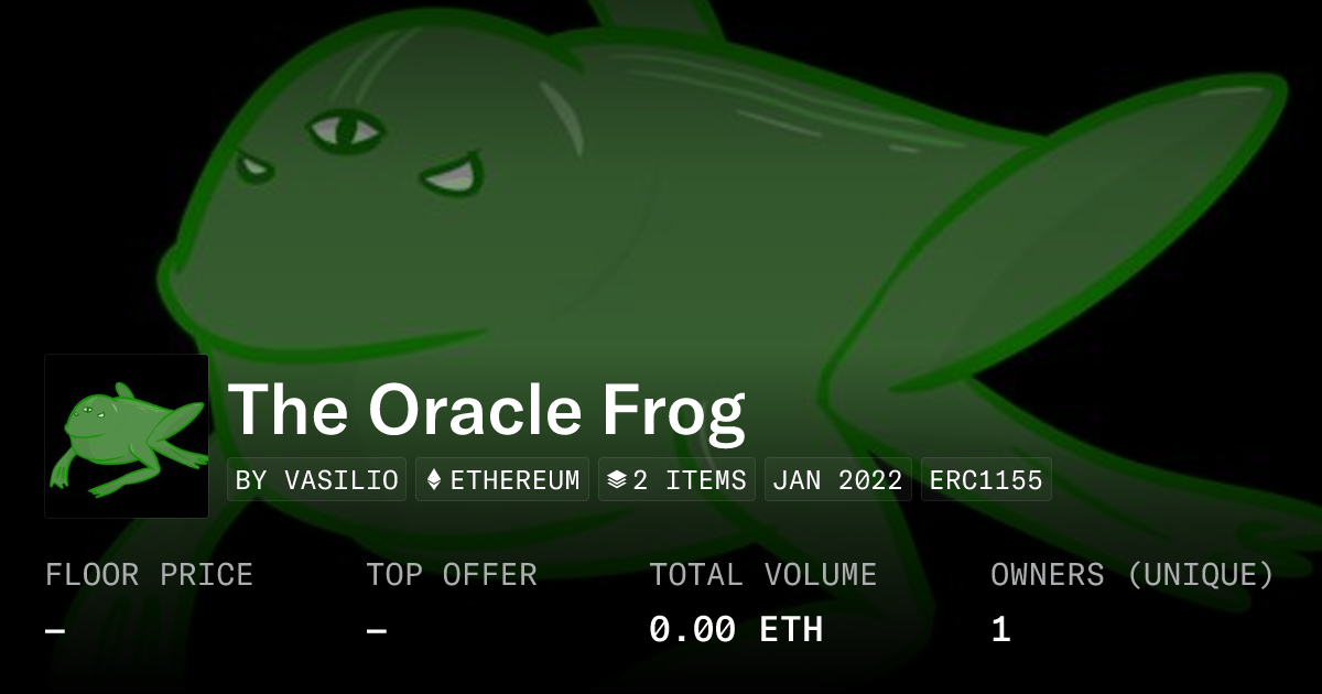 The Oracle Frog - Collection | OpenSea