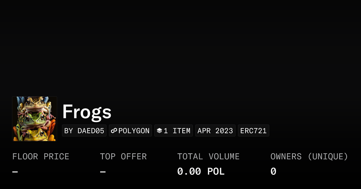 Frogs - Collection | OpenSea