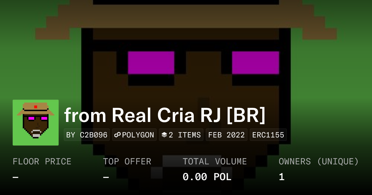 from Real Cria RJ [BR] - Collection | OpenSea