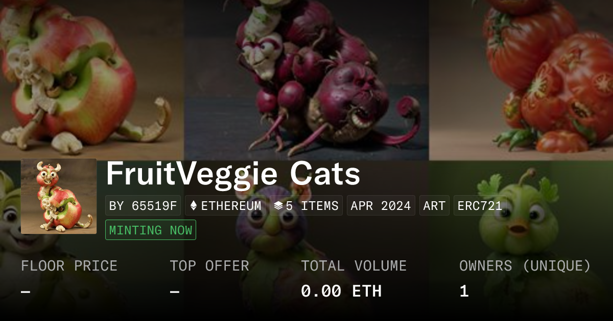FruitVeggie Cats - Collection | OpenSea