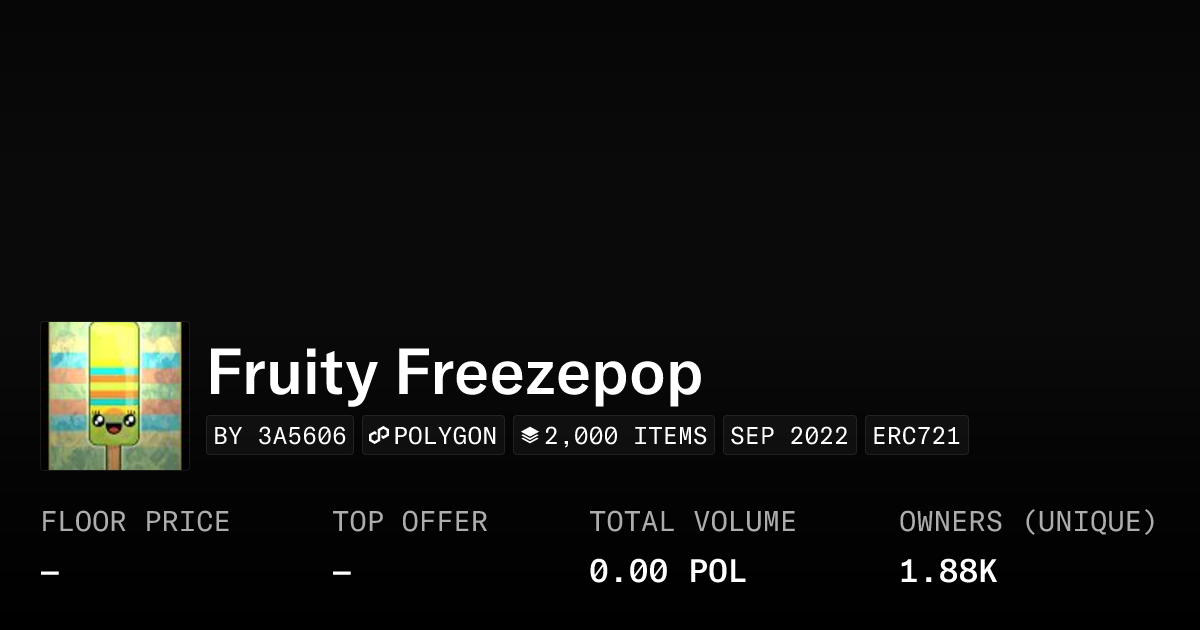 Fruity Freezepop - Collection | OpenSea