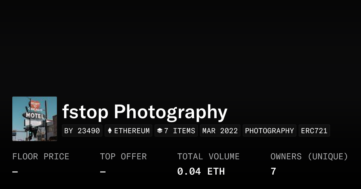 fstop Photography - Collection | OpenSea