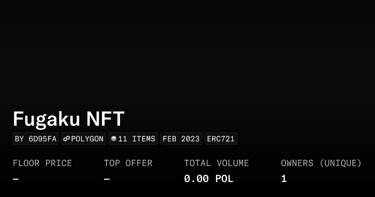Fugaku NFT - Collection | OpenSea