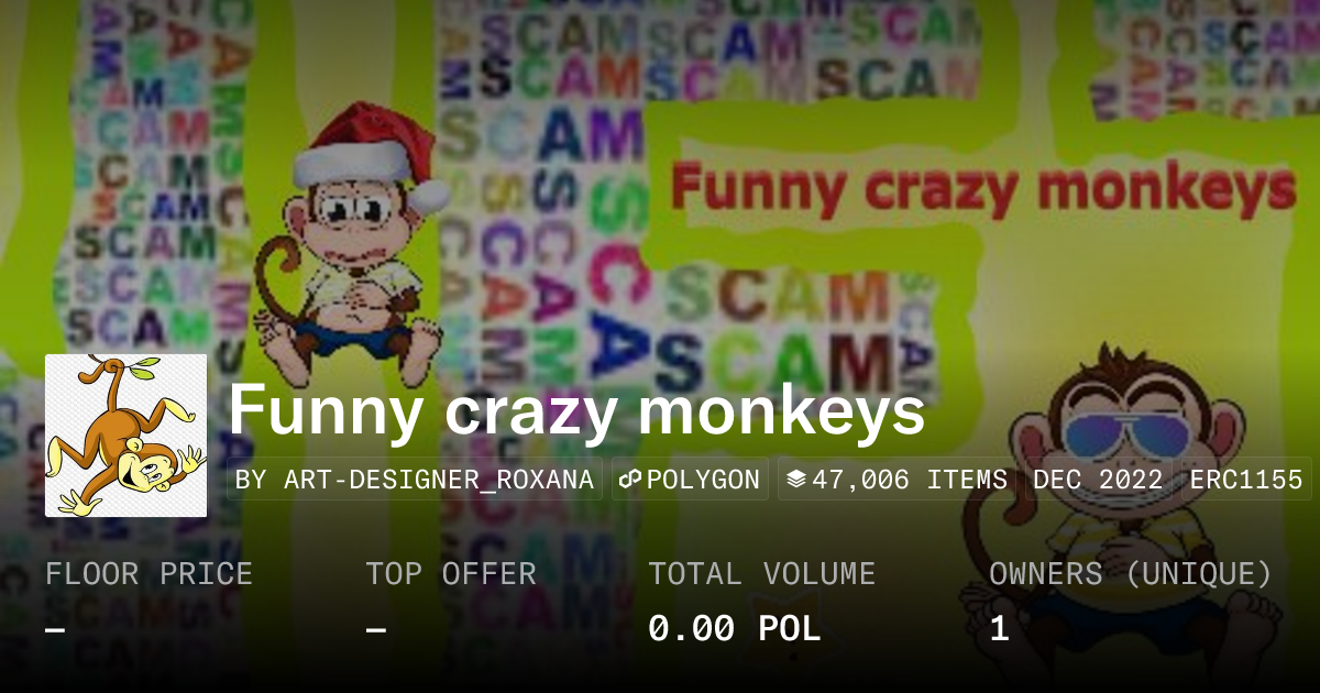 Funny crazy monkeys - Collection | OpenSea