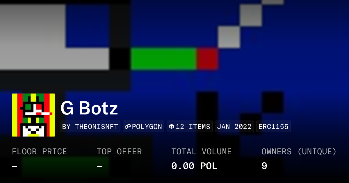 G Botz - Collection | OpenSea