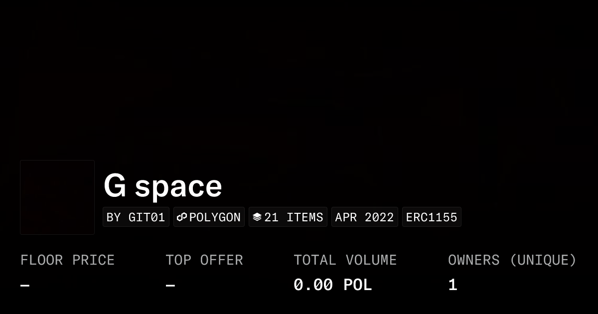 G space - Collection | OpenSea