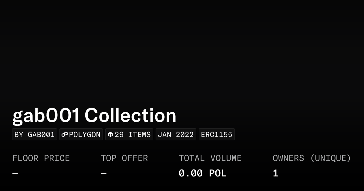 gab001 Collection - Collection | OpenSea